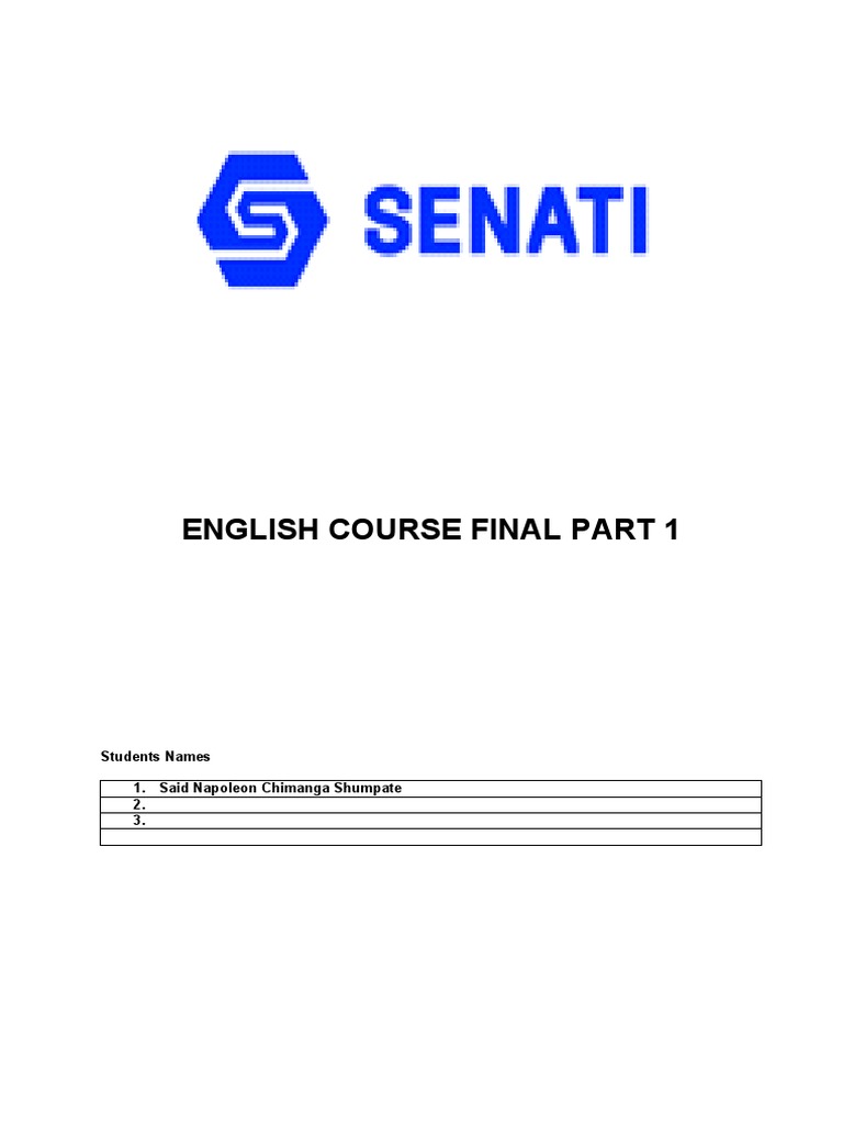 English Proyect-Part 1 | PDF