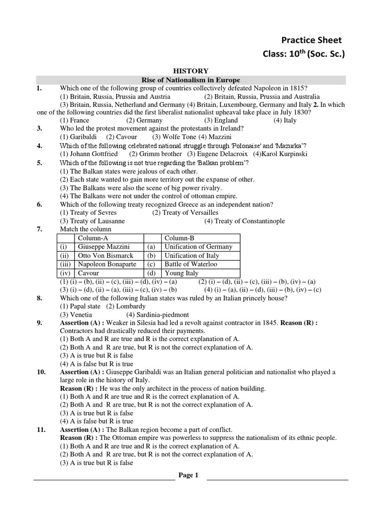 History Objective | PDF