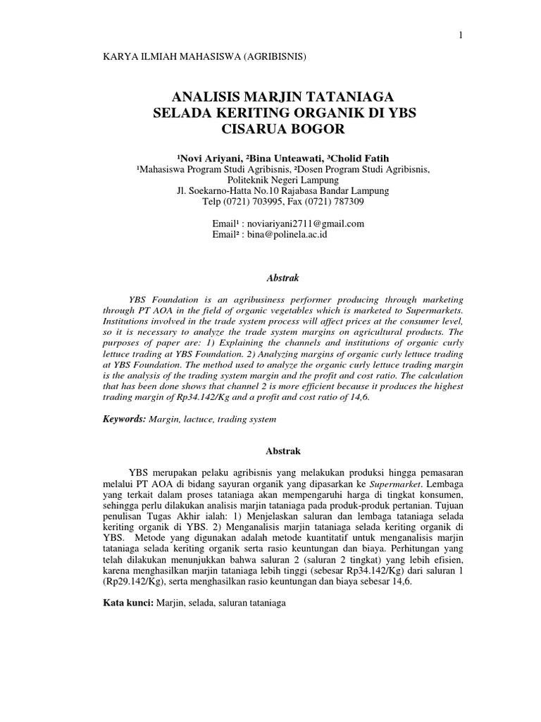 Jurnal Novi Ariyani | PDF | Bisnis | Sains & Matematika