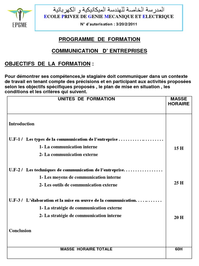 Devis Formation Communication Entreprises | PDF | Business | la ...