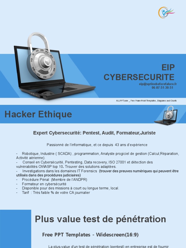 Computer Security PowerPoint Templates Widescreen | PDF | Sécurité des ...