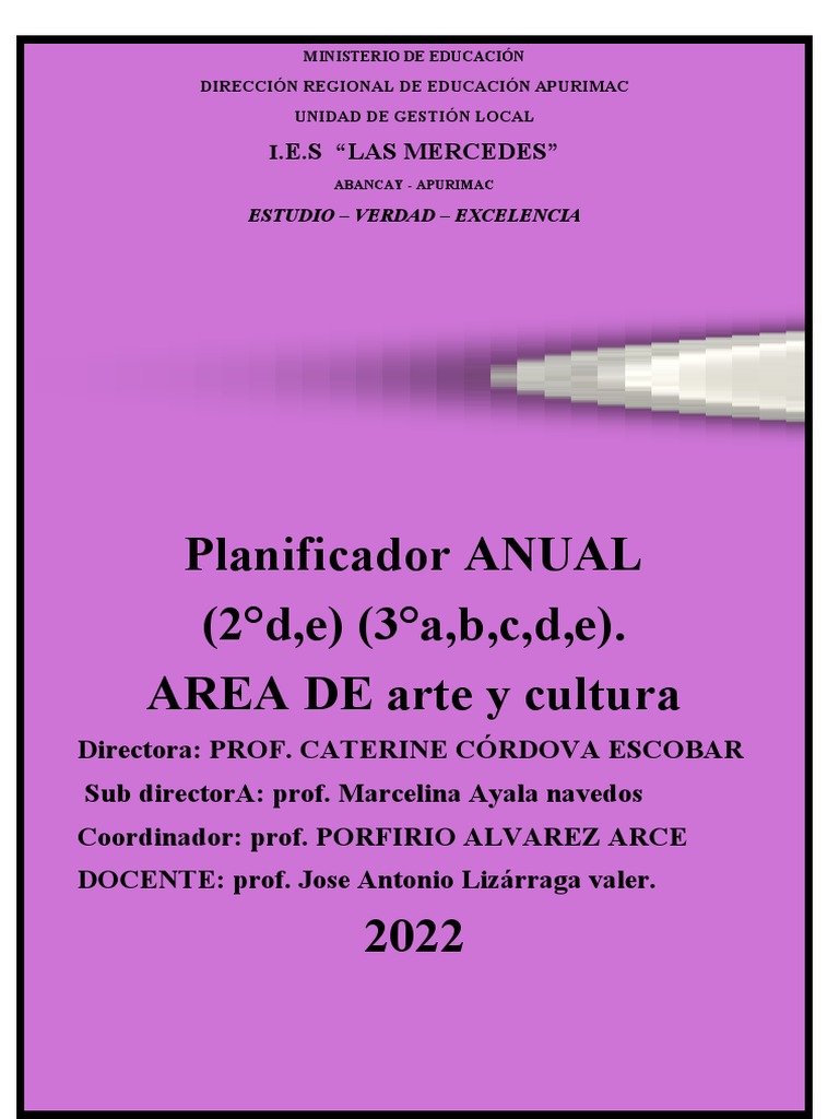 Caratula de Programacion Anual | PDF