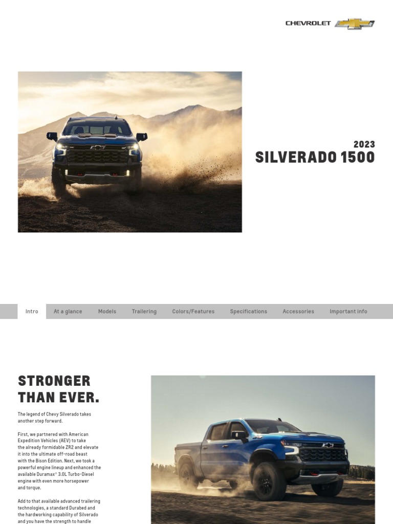 2023 Chevrolet Silverado 1500 Ebrochure PDF | PDF | Chevrolet Silverado ...
