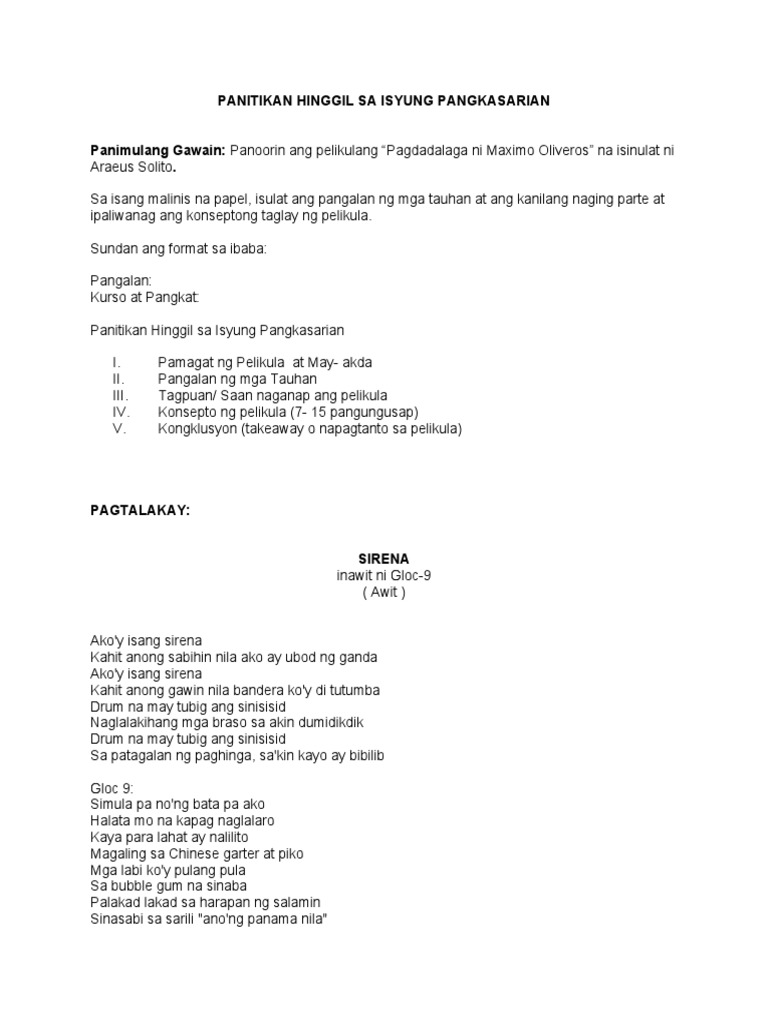 Hinggil-sa-Isyung-Pangkasarian | PDF