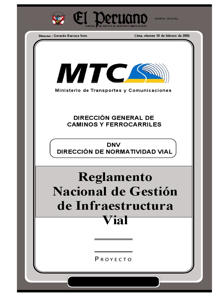 Proyecto MTC | PDF | La carretera | Calle