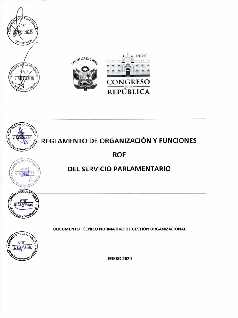 7 Reglamento Organizacion Funciones ROF 2020 | PDF