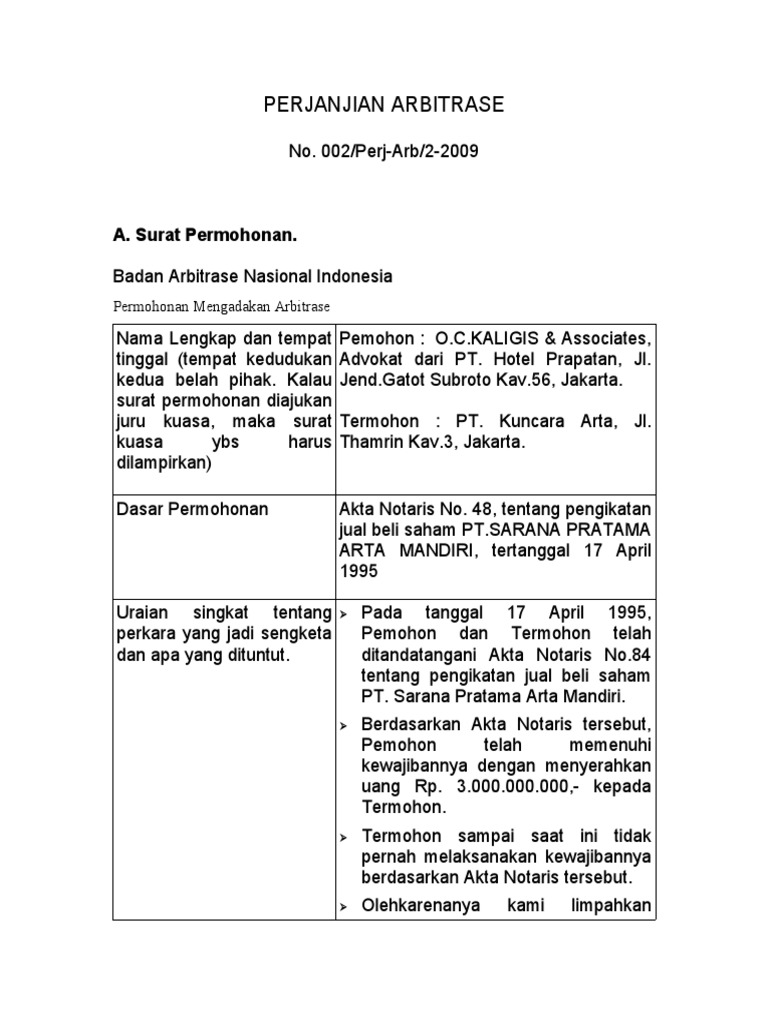 Arbitrase (Ke-3) | PDF