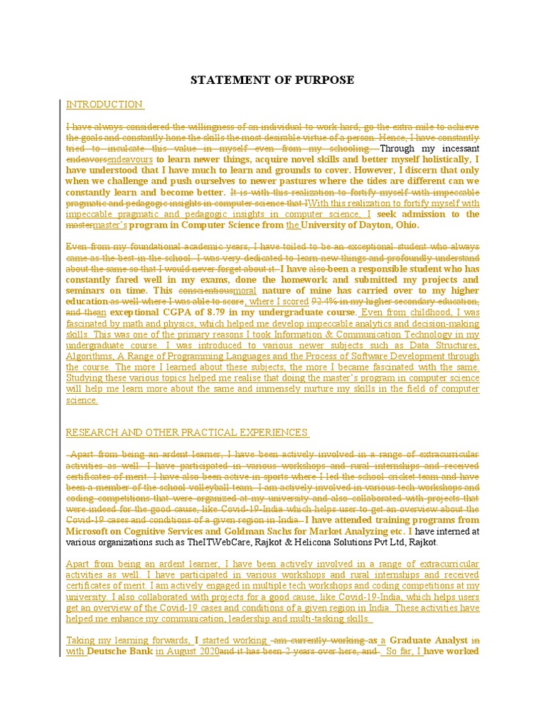 Keyur SOP Ver2 | PDF | Computer Programming | Computer Science