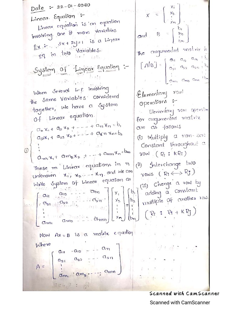 5-Module-7 System of Linear Equations-11-03-2023 PDF | PDF 5-Module-7 System of Linear Equations-11-03-2023 PDF | PDF