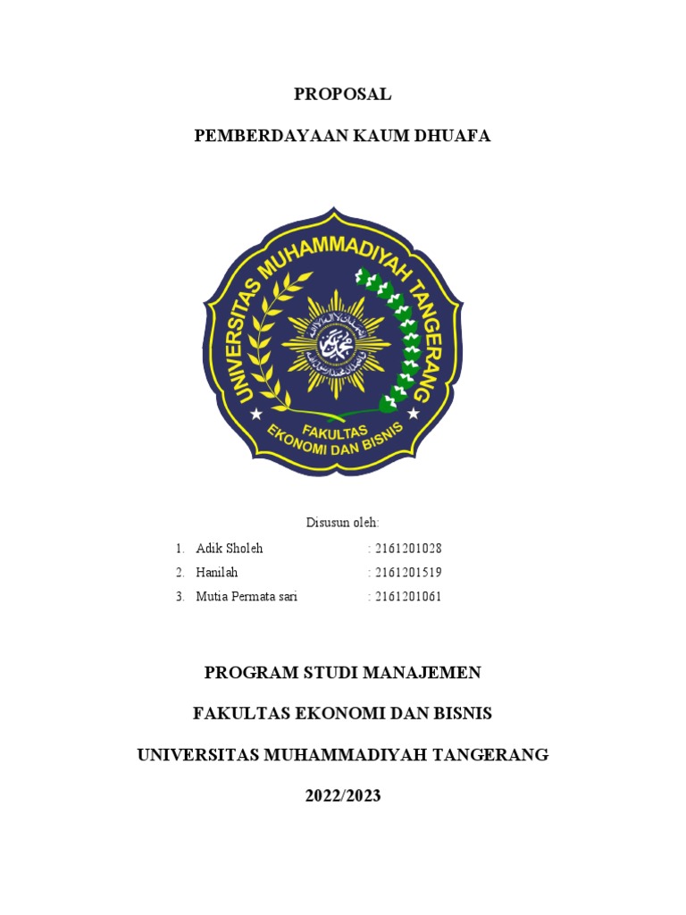 Aika 3 (Proposal Pemberdayaan Kaum Dhuafa) - 1 | PDF