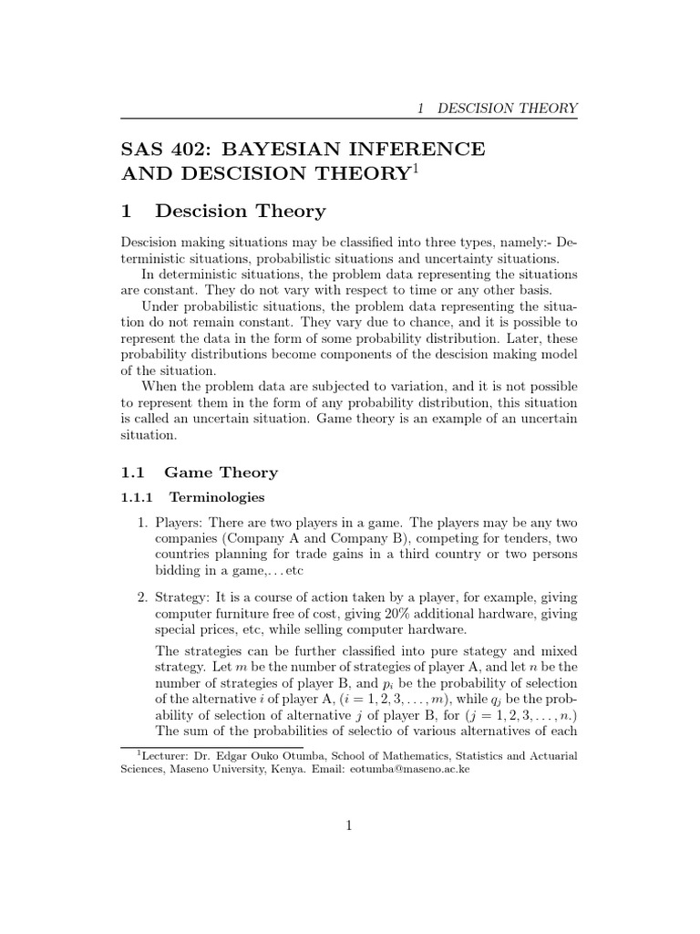 Topic2 Bayesian | PDF | Game Theory | Mathematical And Quantitative Methods (Economics)