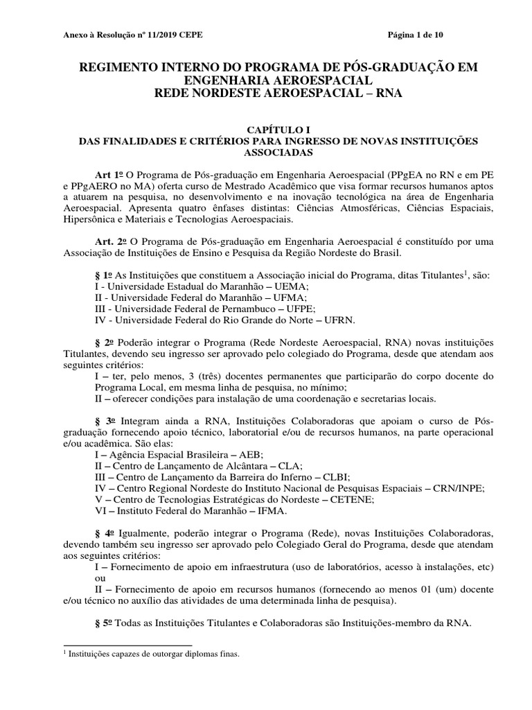 Regimento Geral Ppgea Pdf Pós Graduação Mestrado