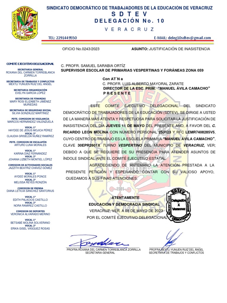 Oficios 0243-2023 | PDF