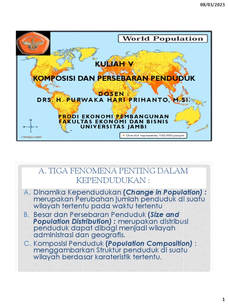 Komposisi dan Persebaran Penduduk | PDF
