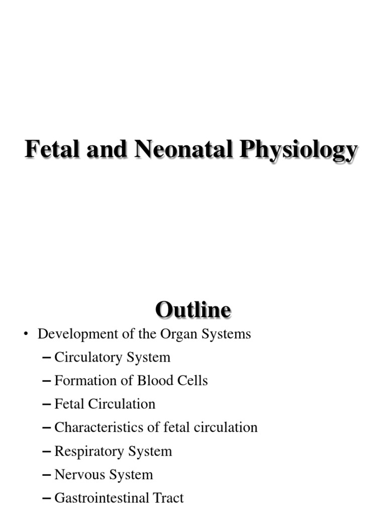 Fetal and Neonatal Physiology Overview | PDF | Fetus | Heart