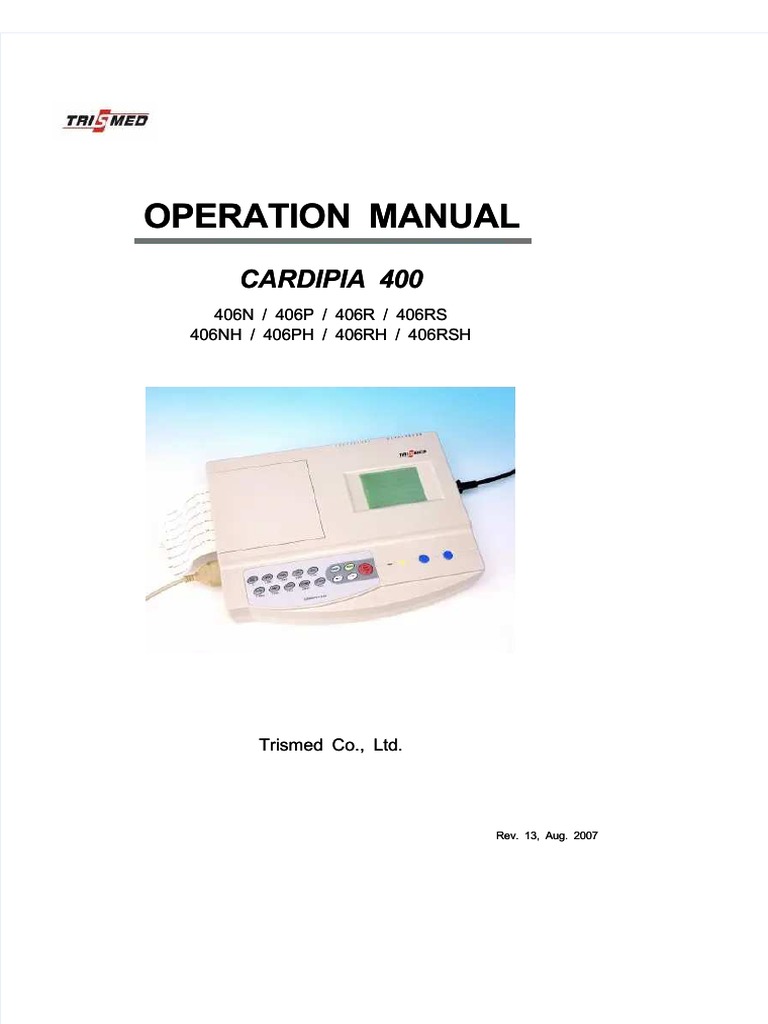 Electrocardiografo Trismed Cardipia PDF | PDF | Phases Of Matter ...