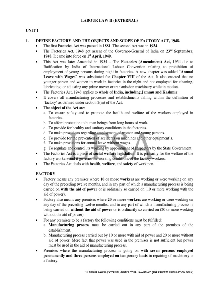 Labour Law II External FINAL PDF | PDF | Belt (Mechanical) | Elevator