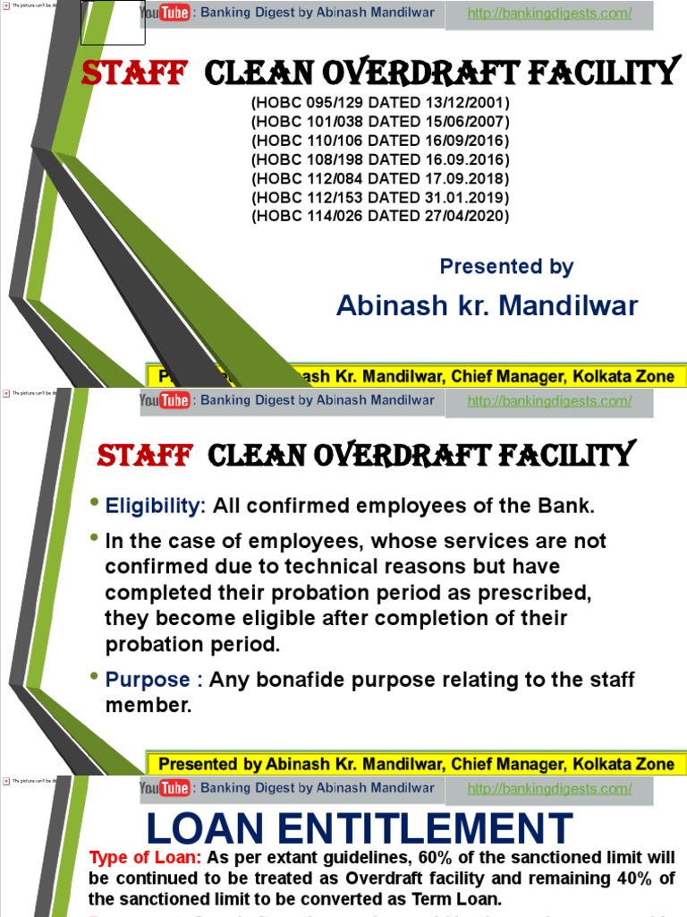 Staff Clean Overdraft Facility | PDF | Loans | Overdraft