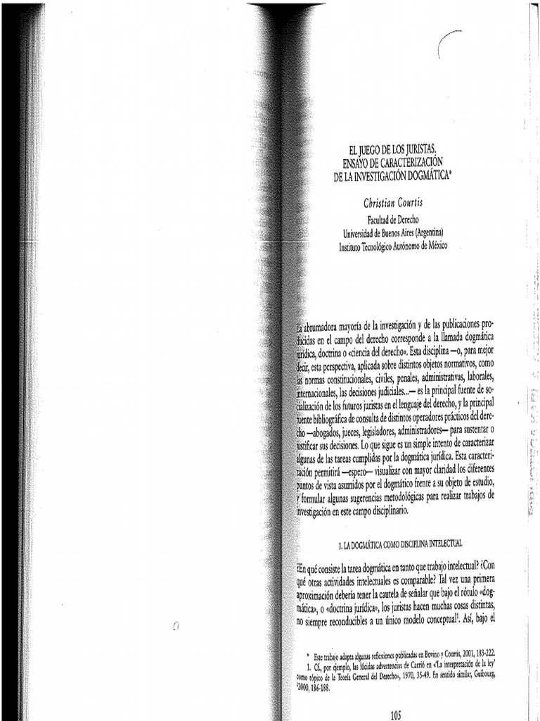 Christian Courtis - El Juego de Los Juristas | PDF