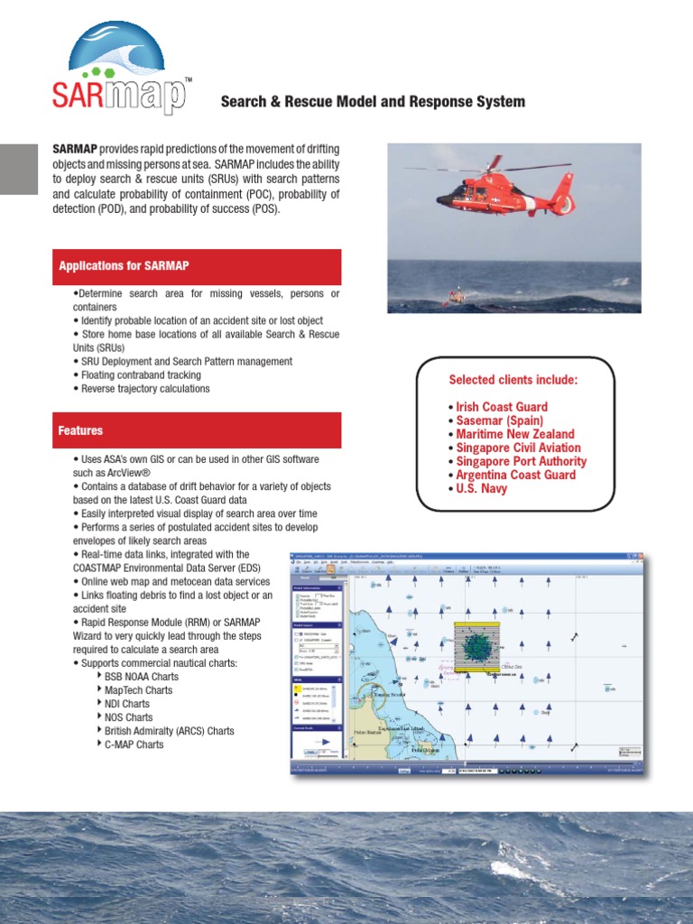 SARMAP Brochure | PDF | Search And Rescue | Geographic Information System
