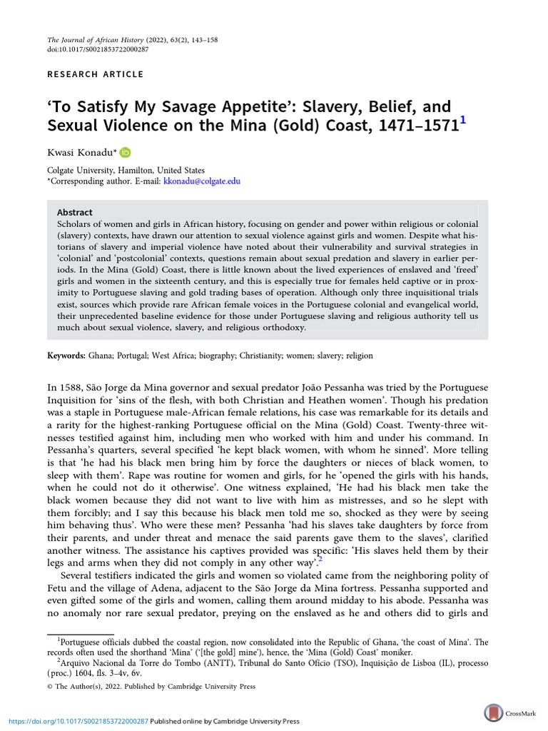JAH To Satisfy My Savage Appetite | PDF | Slavery | Portugal
