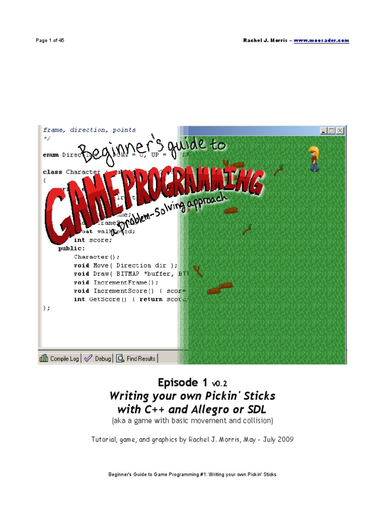 Beginner Guide To Game Programming With Allegro Odt Pdf Parameter Computer Programming