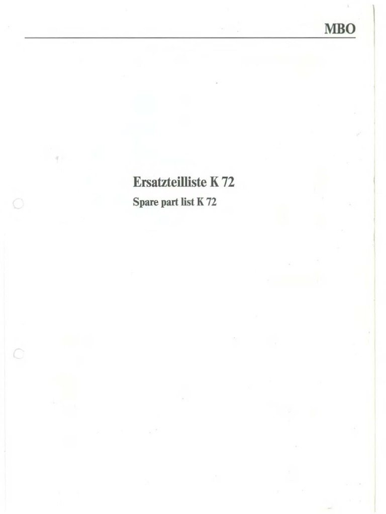 K72 Parts Manual | PDF | Knife | Equipment