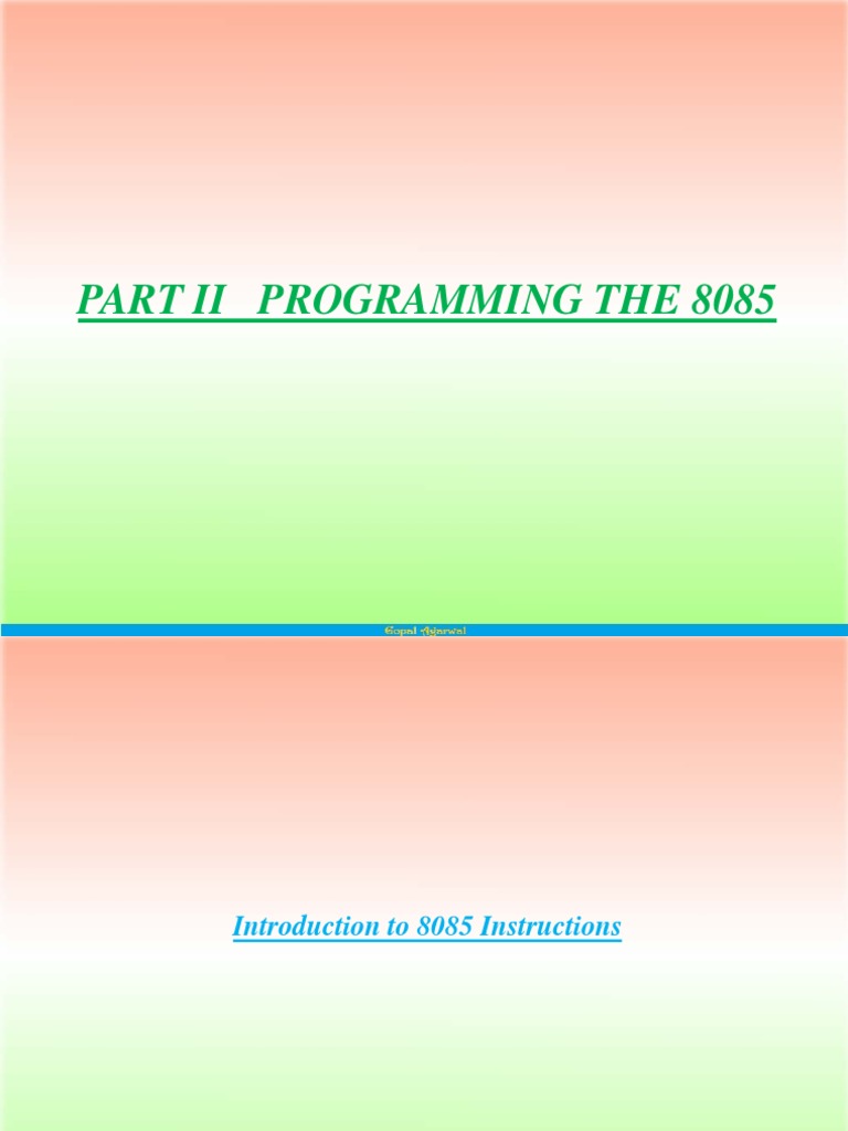 8085 - Part II PDF | PDF | Binary Coded Decimal | Subtraction