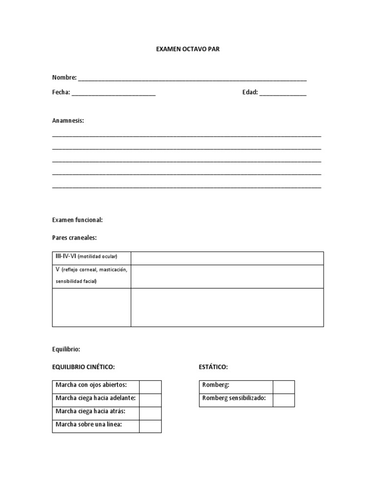 Examen Octavo Par | PDF