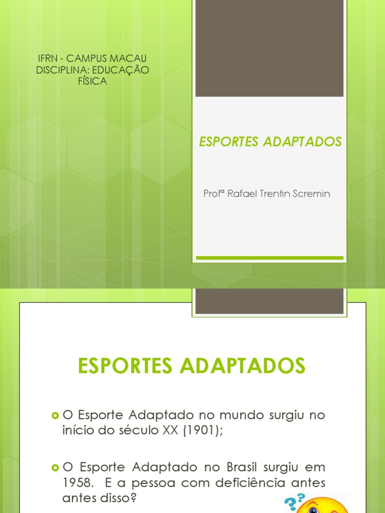 1 Esportes Adaptados Pdf Pdf Esportes
