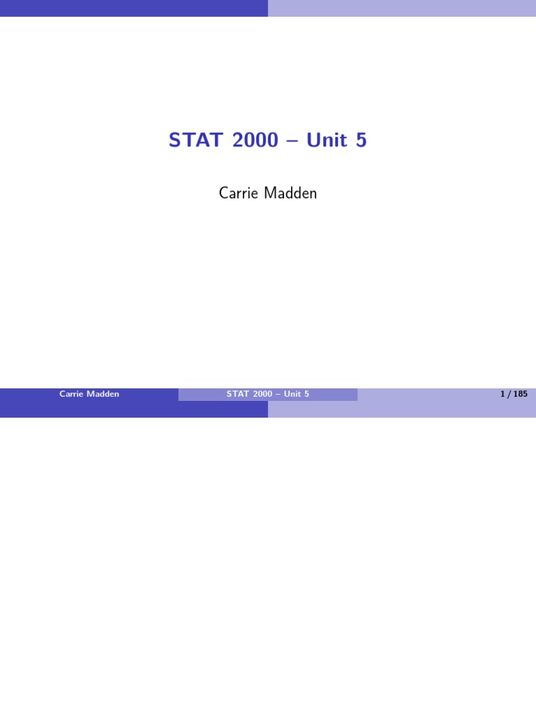 Unit 5 | PDF | P Value | Statistical Hypothesis Testing