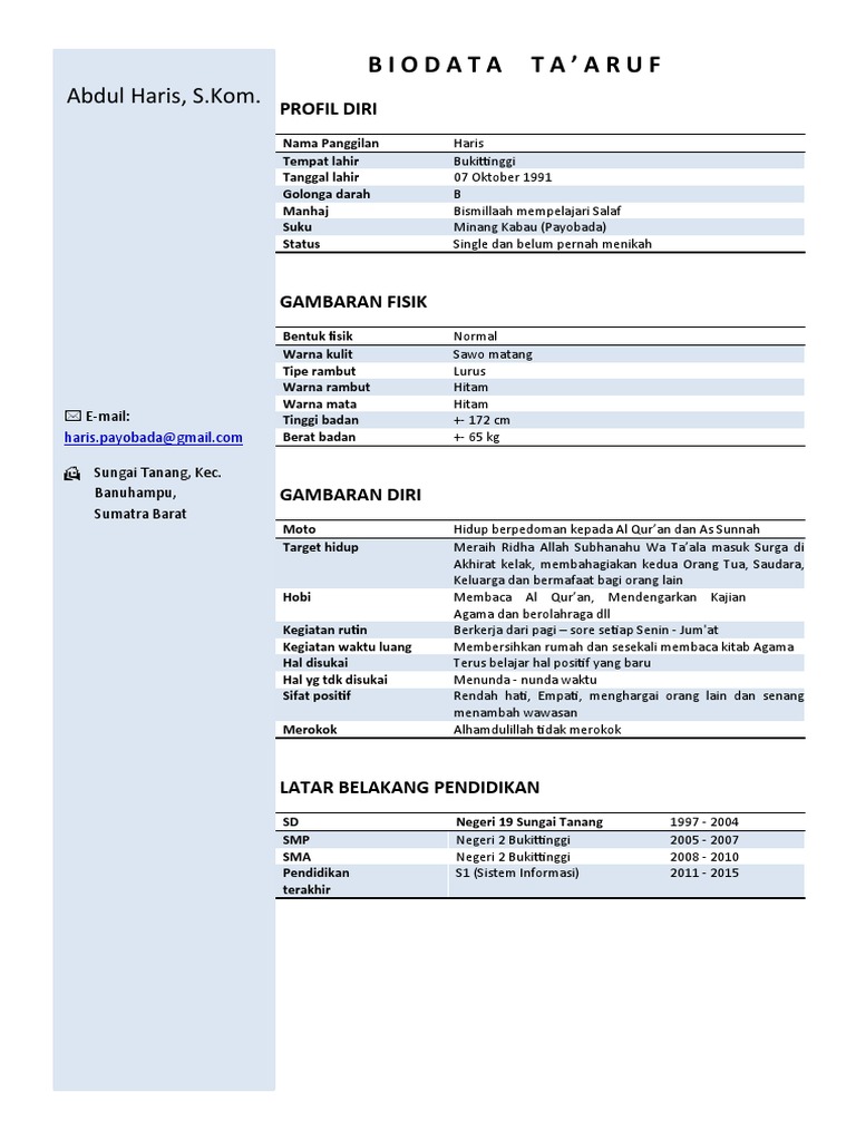 Cv Abdul Haris.docx | PDF