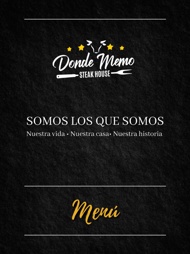 Menú Donde Memo Steak House | PDF