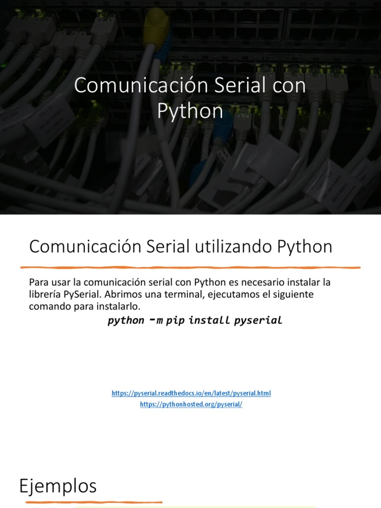 Comunicación serial y GUI con Python: ejemplos prácticos | PDF