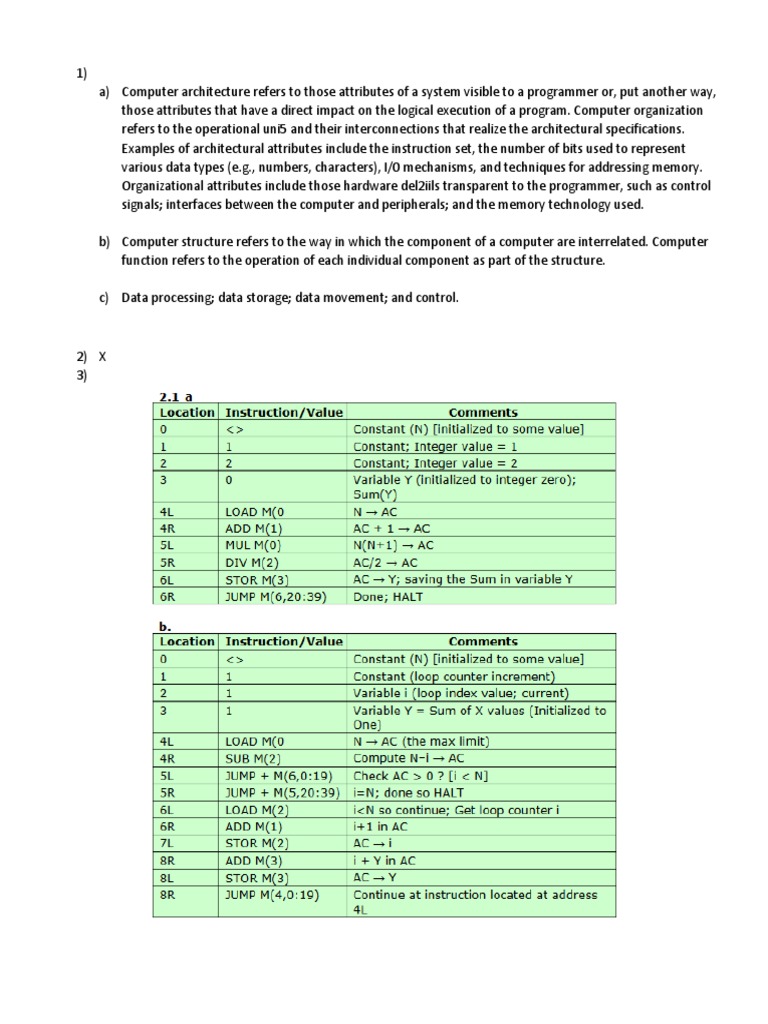 Tute Answers | PDF | Central Processing Unit | Input/Output