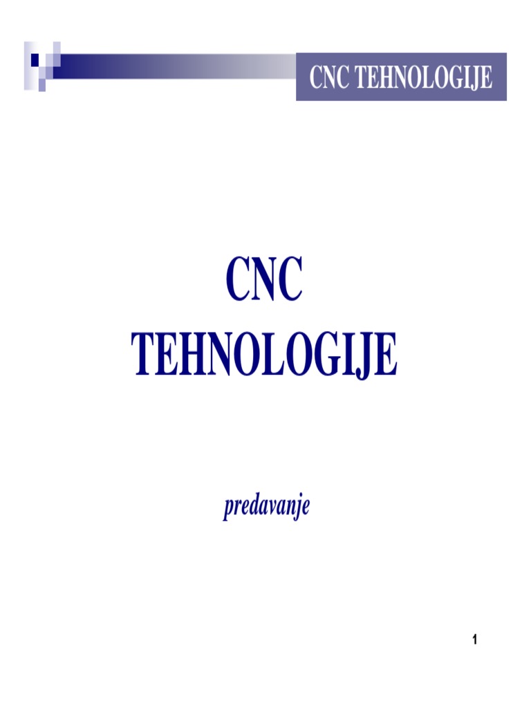CNC Tehnologije Pred. 05 | PDF