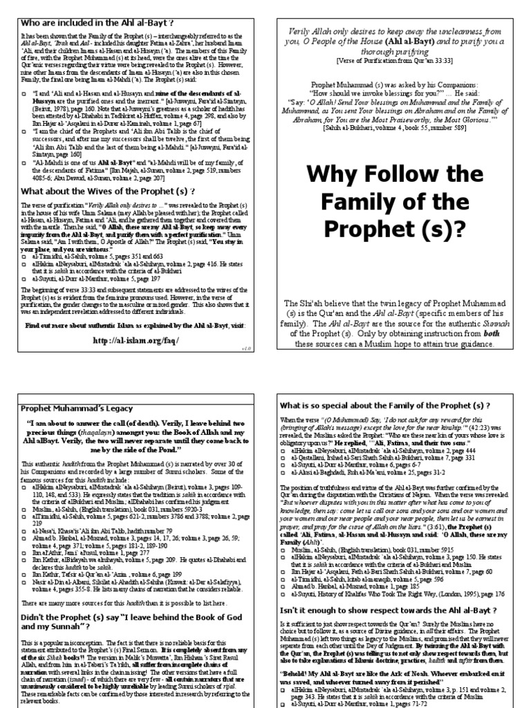 Family en | PDF | Ahl Al Bayt | Hadith