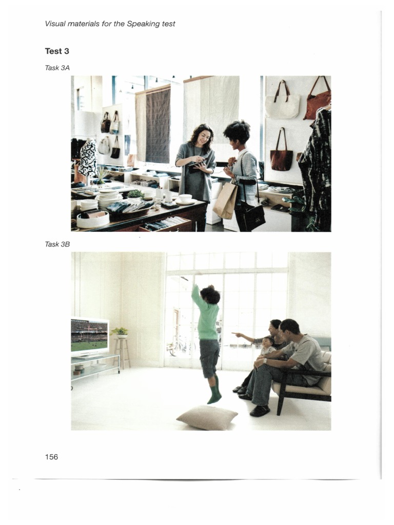 SPEAKING TEST 3 VISUALS - B1 Preliminary 2 Authentic Practice Tests | PDF