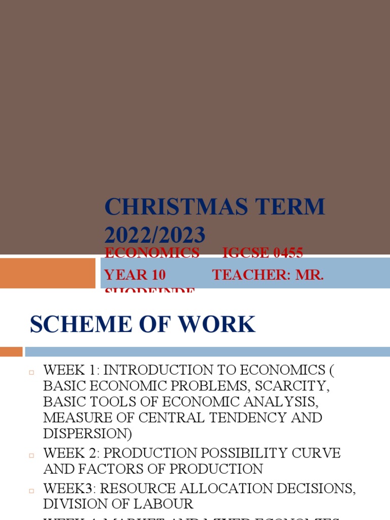 Economics Christmas Term Full Notes PDF | PDF | Economics | Demand