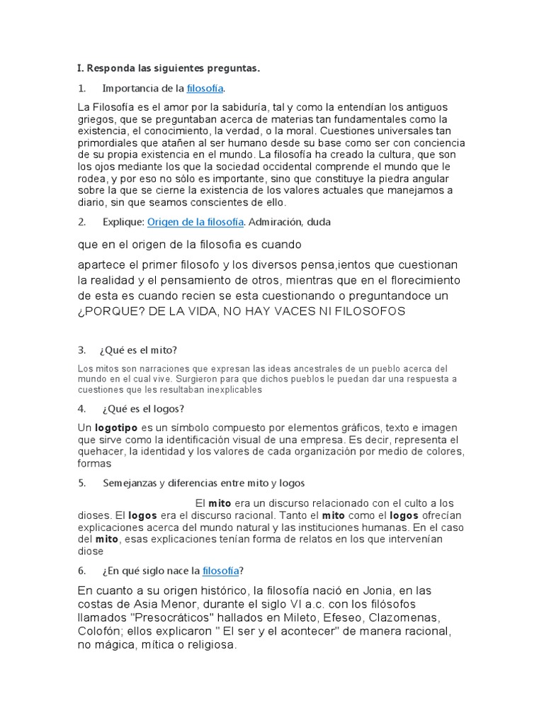 Filo Tarea 1.odt | PDF | Existencia | Platón