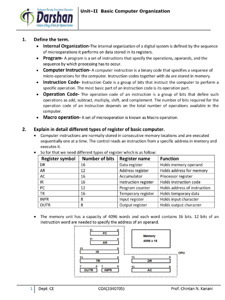 COA Unit 2 PDF | PDF