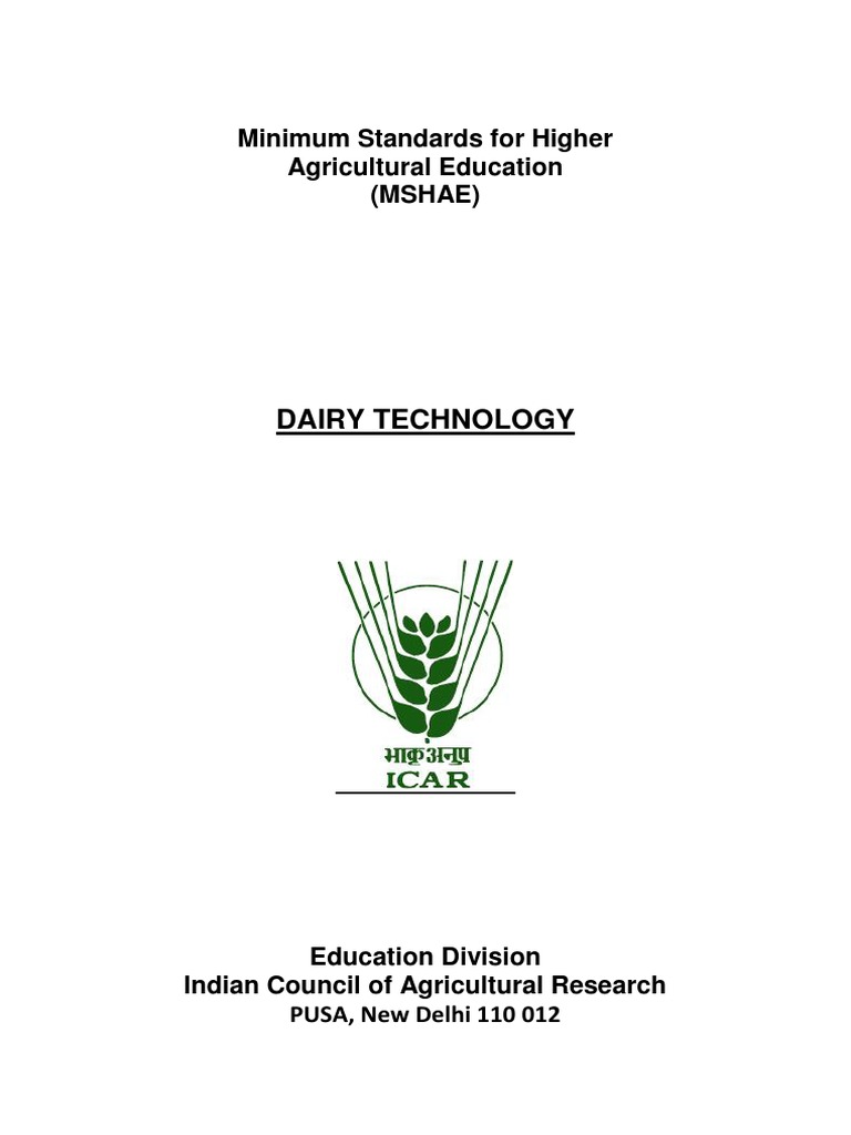 MSHE Dairy Technology | PDF | Academic Degree