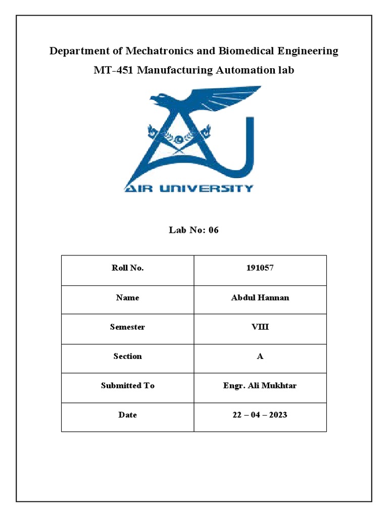 Lab 6 | PDF | Automation | Computer Engineering