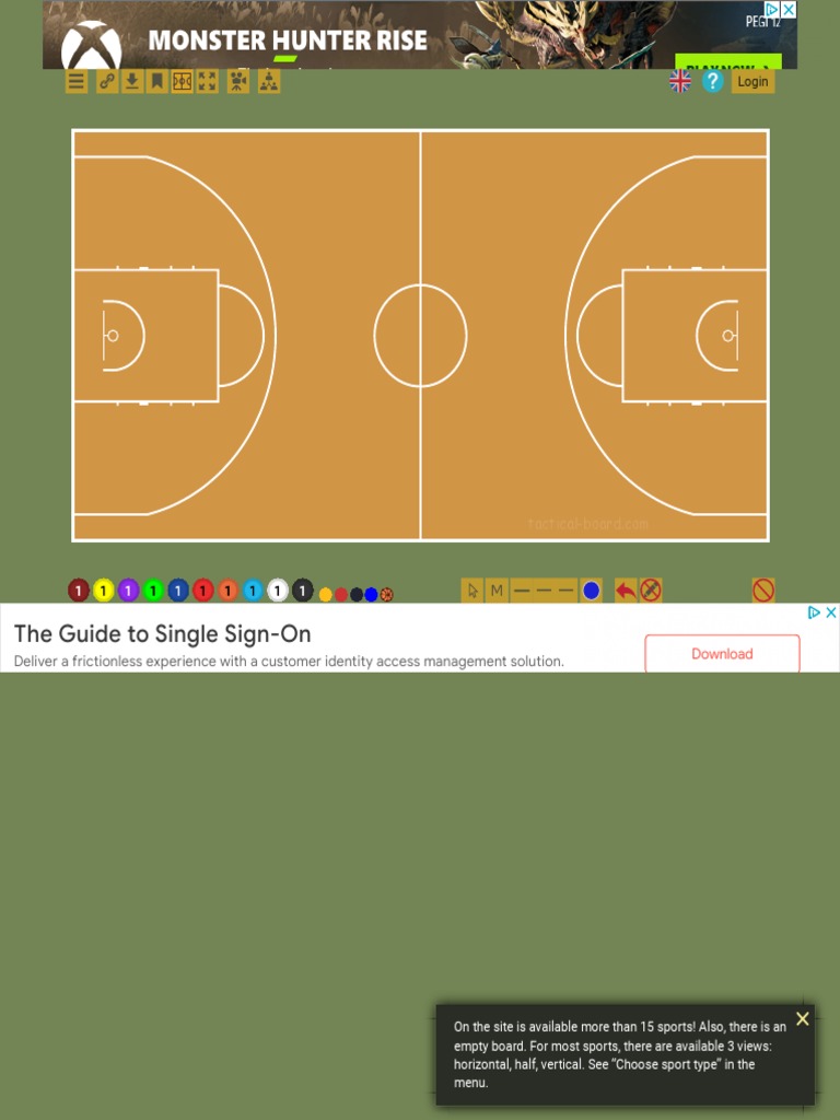 Tactical Board Online - Basketball | PDF