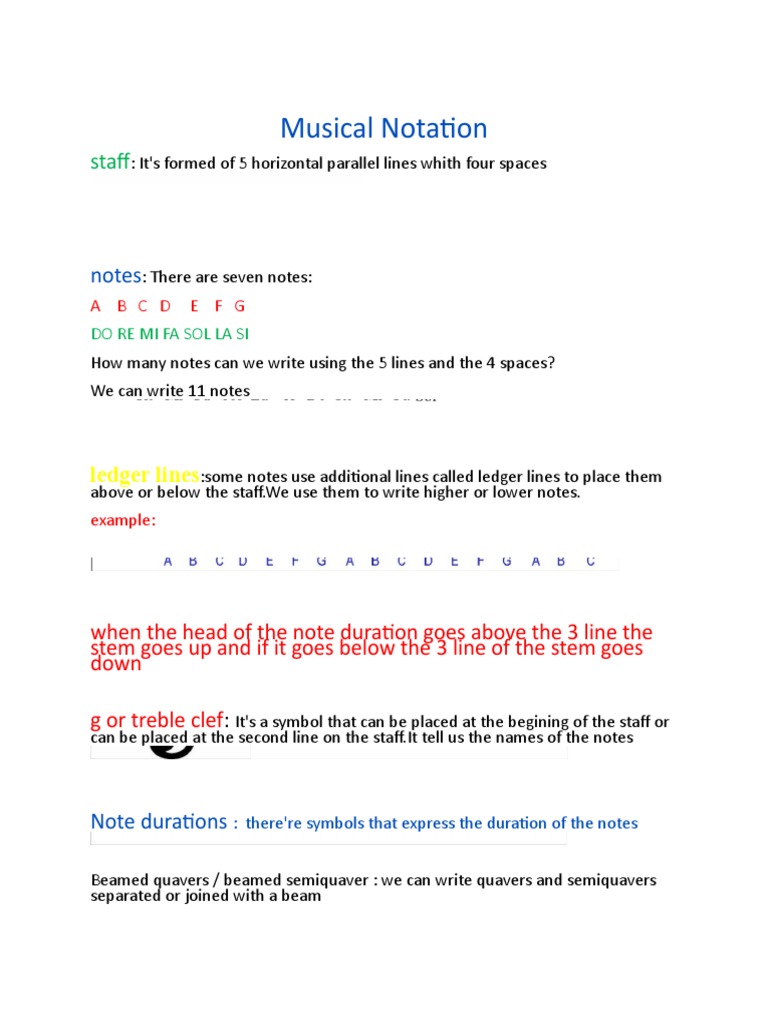 Musical Notation | PDF | Notation | Musical Compositions