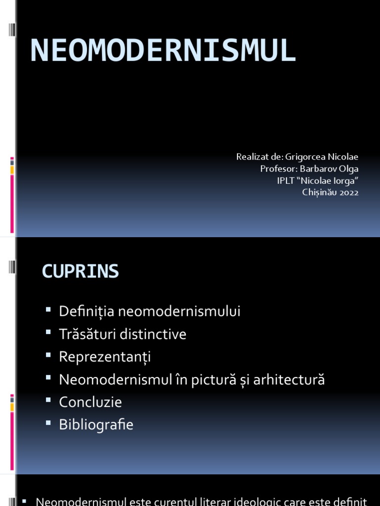 Neomodernismul | PDF