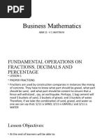BUSINESS MATH Lesson 1 | PDF | Fraction (Mathematics) | Division ...