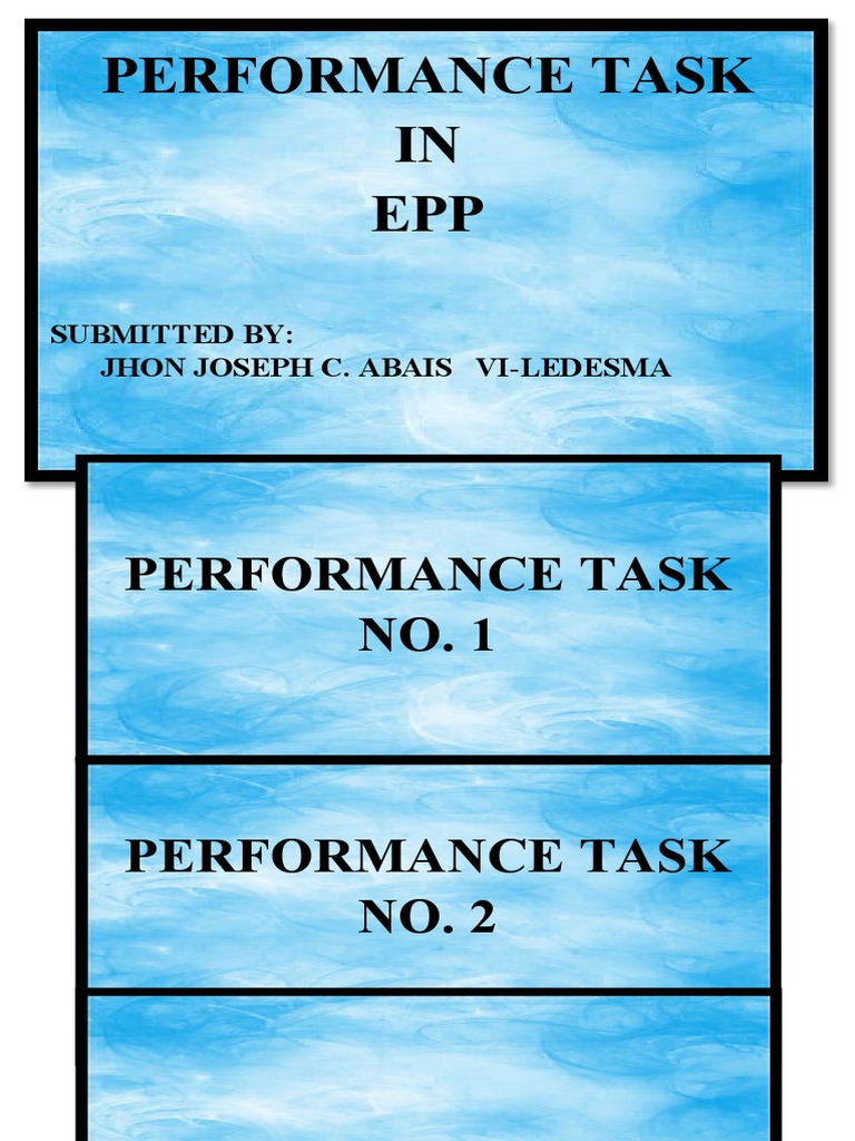 GR4 Epp Task 1-3 | PDF