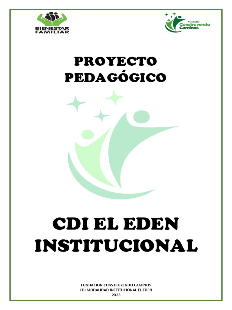 Proyecto Pedagógico Cdi 2023 | PDF | Educación de la primera infancia | Aprendizaje