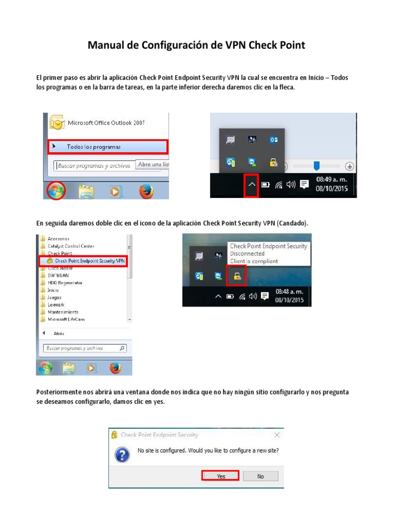 Manual de Configuración de VPN Check Point | PDF Manual de Configuración de VPN Check Point | PDF